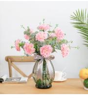 China Pink Red Champagne Artificial Carnations Bulk For Mother's Day for sale