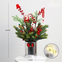 China Personalised Fake Holiday Flowers Red Christmas Holly Berries Decoration for sale