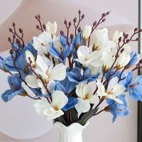 China Silk Artificial Flower Business Magnolia Flowers Bulk Customized for sale