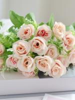 China Fake Silk Rose Communion Bouquet Silk For Bridal 28mm for sale