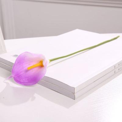 China Silk Purple Fake Calla Lily Bouquet Flower For Wedding for sale