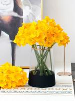China Yellow Silk Fake Daffodils Bulk Artificial Narcissus Flowers Custom for sale