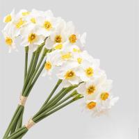 China Plastic Artificial Flower Business White Daffodils Arrangements for sale