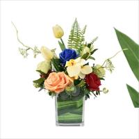 China PVC Artificial Flower Business Tulip Bouquet For Event Conference Tabletop for sale