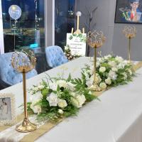 China Silk Gerbera Artificial White Wedding Bouquets Lifelike Look OEM for sale