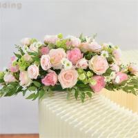 China Tabletop Silk Realistic Fake Flower Bouquets Arrangement Custom For Wedding Conference for sale