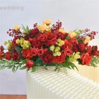 China Tabletop Silk Realistic Fake Flower Bouquets Arrangement Custom For Wedding Conference for sale
