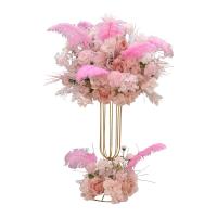 China Hotel Wedding Tabletop Artificial Flower Business Pink Bouquet for sale