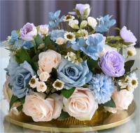China Round Artificial Flower Business Faux Christmas Bouquet 30x20 for sale