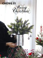 China Shopping Mall Christmas Holly Berries Artificial Pine Branch Ornaments Decoration for sale