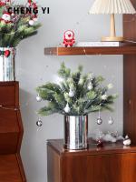 China Shopping Mall Christmas Holly Berries Artificial Pine Branch Ornaments Decoration for sale