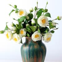 China Custom Artificial Camellia Flower Silk Flower Bouquets For Exhibitions for sale