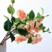 China Custom Artificial Camellia Flower Silk Flower Bouquets For Exhibitions for sale