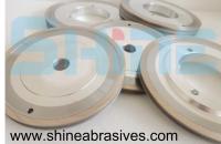 China Flat Shaped Glass Metal Bond Grinding Wheels Straight Edge Round Machine for sale
