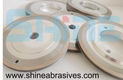 China Flat Shaped Glass Metal Bond Grinding Wheels Straight Edge Round Machine for sale