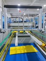 China 5-7M/Min Ultrasonic Flat Trapezoidal Non Woven Bag Manufacturing Machine With 1-12 Weld Positions In The Center for sale