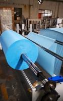 China 9.5KW Non Woven Bed Sheet Machine Automatic Loading Magnetic Powder Tension Automatic Control System for sale