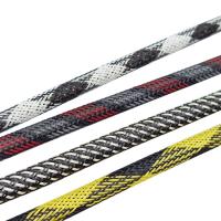 China Snake Mesh Sleeve PET Monofilament Expandable Braided Sleeve For Wire Harness for sale
