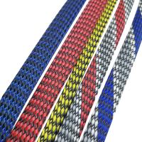 China Snake Mesh Sleeve PET Monofilament Expandable Braided Sleeve For Wire Harness for sale