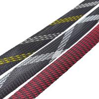 China Snake Mesh Sleeve PET Monofilament Expandable Braided Sleeve For Wire Harness for sale