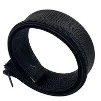 China 15mm-70mm Zipper Cable Sleeve Braided Wrap PET Expandable Cable Sleeving for sale