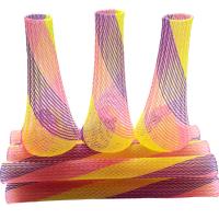 China Colorful PET Expandable Braided Sleeving Mesh Tube Flexible Cable Sleeve for sale