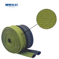 China Cotton Nylon Sleeve Green Mesh Braided Sleeving For Wiring Harness for sale