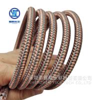 China 2mm-30mm Pattern Snakeskin Net Cotton Textile Casing For Audio Cable for sale