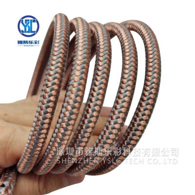 China 2mm-30mm Pattern Snakeskin Net Cotton Textile Casing For Audio Cable for sale