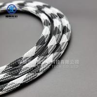 China 2mm-30mm Pattern Snakeskin Net Cotton Textile Casing For Audio Cable for sale