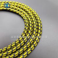 China 2mm-30mm Pattern Snakeskin Net Cotton Textile Casing For Audio Cable for sale