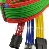 China Wear Resistant Nylon Braided Sleeve Cable Wrapped Tubes Telescopic Sleeving for sale