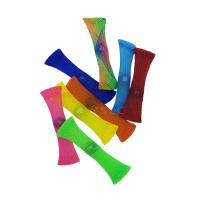 China Colorful PET Expandable Braided Sleeving Mesh Tube Flexible Fidget Toys With Marble for sale