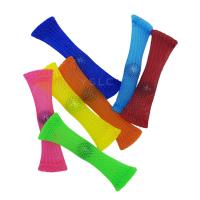 China Colorful PET Expandable Braided Sleeving Mesh Tube Flexible Fidget Toys With Marble for sale