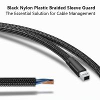 China Black Nylon Cable Sleeve with UL94V-2 Flammability Rating and Temperature Range -60°C to +150°C for Cable Management for sale