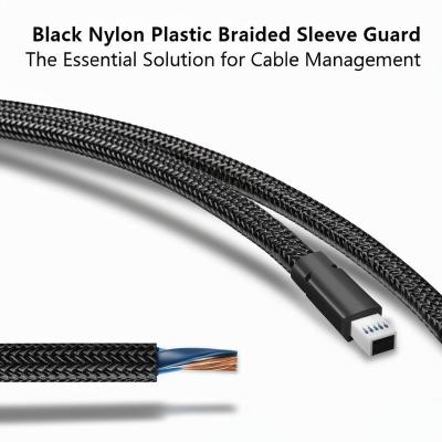 China Black Nylon Cable Sleeve with UL94V-2 Flammability Rating and Temperature Range -60°C to +150°C for Cable Management for sale