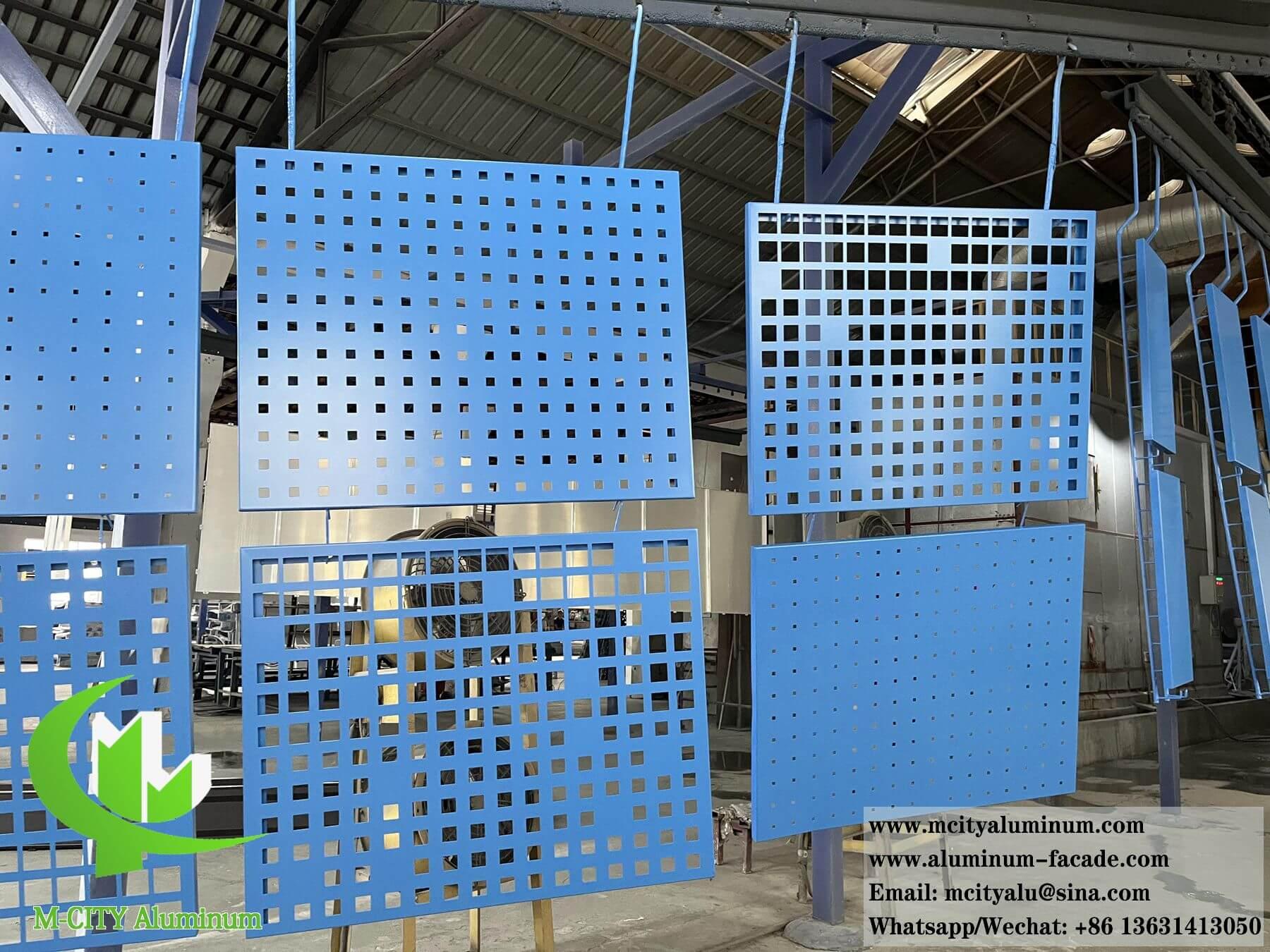 Perforated aluminum wall cladding panel fabricate by m-city factory