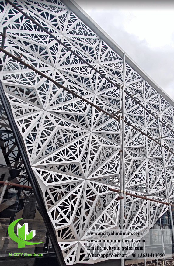 3D perforated aluminum facade project