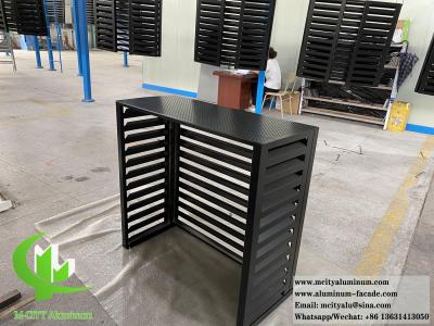China Powder Coated Aluminum AC Cover with Custom Size and Folding Design for Heat Pump Protection for sale