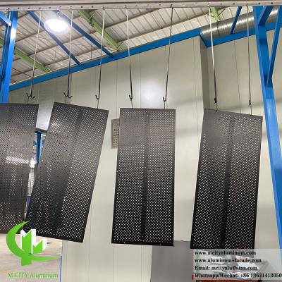 China Powder Coated Perforated Aluminum Panel with Customizable Size and CNC Laser Cut Design for Facade Cladding for sale