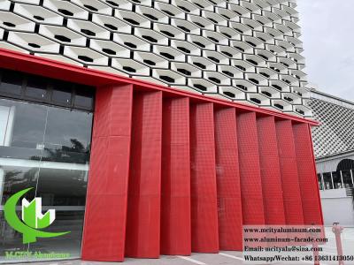 China Powder Coated CNC Laser Cut Perforated Aluminum Facade Panel 1200x2400mm for Wall Cladding for sale