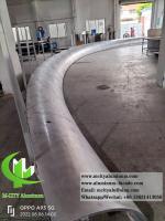 China Double Curved Aluminum Cladding Panels with Powder Coated Finish and Customizable RAL Colors for Perforated Facade Designs for sale