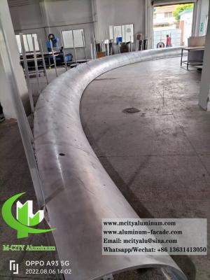 China Double Curved Aluminum Cladding Panels with Powder Coated Finish and Customizable RAL Colors for Perforated Facade Designs for sale