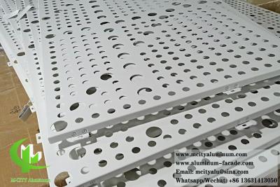 China Powder Coated Aluminum Perforated Screen Sheet with Customizable RAL Colors and CNC Laser Cutting for Facade Decoration for sale