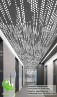 China Perforated Metal Panel Aluminum Ceiling Decoration With LED Lighting and Powder Coated Customizable Design for sale