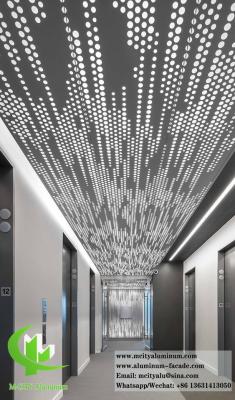 China Perforated Metal Panel Aluminum Ceiling Decoration With LED Lighting and Powder Coated Customizable Design for sale
