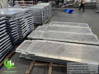 China Powder Coating PVDF Perforated Aluminum Facade with High Fire Rating and Low Maintenance for sale