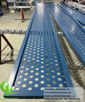 China Powder Coated Perforated Aluminum Facade Panel with Customizable Designs in 1200x2400mm Size for sale