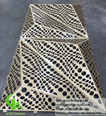 China 3D Aluminum Cladding Panel with PVDF Coating and Customizable Patterns in 1000x2000mm Size for Building Facade for sale