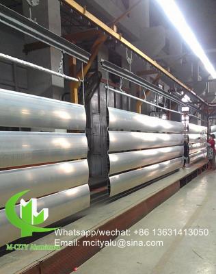 China PVDF Coated Oval Shape Aluminum Aerofoil Louver 100mm-600mm for Facade Window for sale